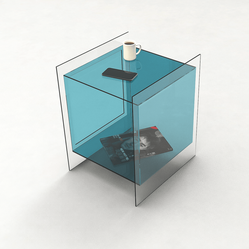 Carter Cube Side Table — Modern Acrylic Accent Table