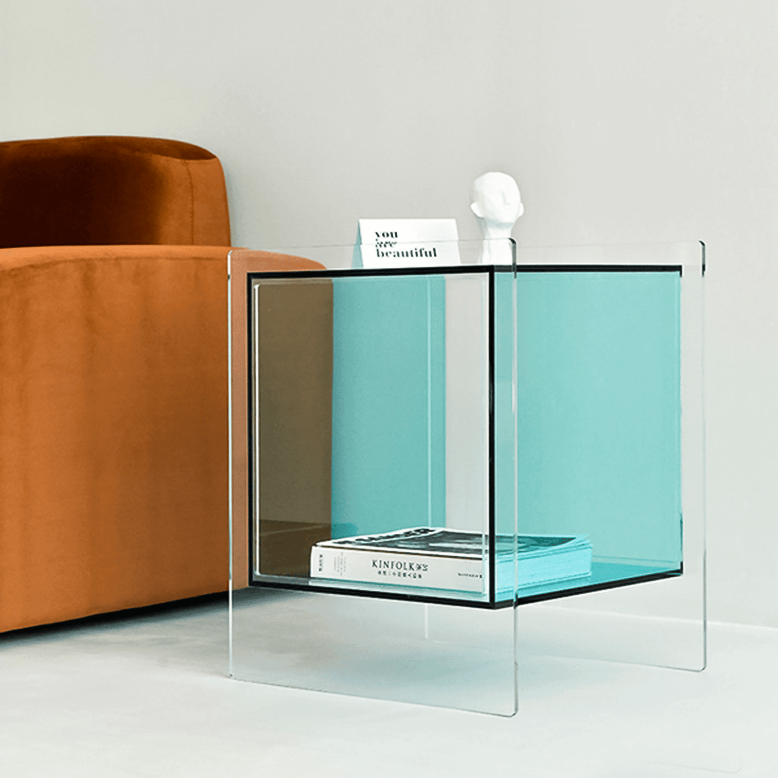 Carter Cube Side Table — Modern Acrylic Accent Table