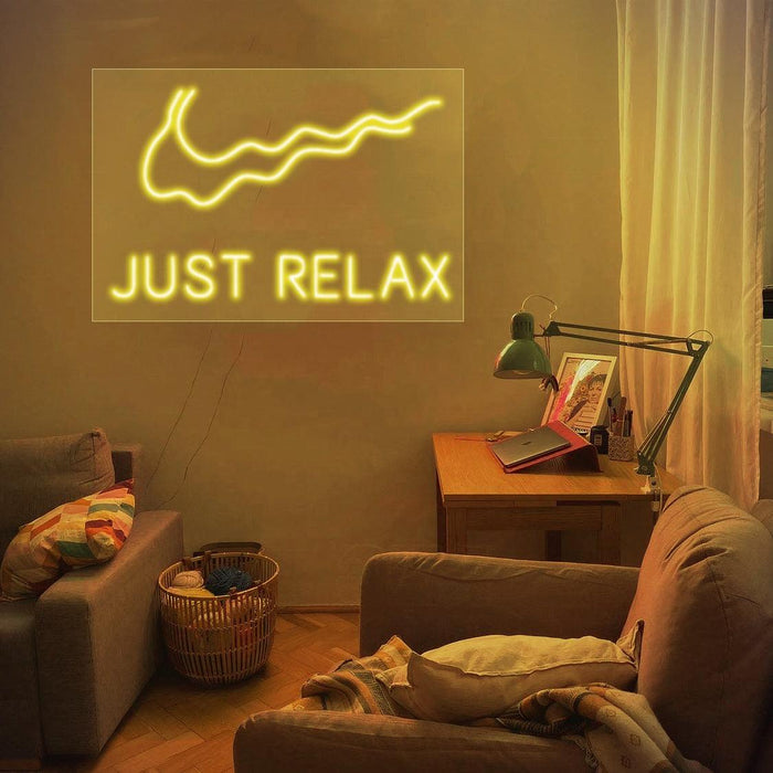 Just Relax LED Neon Sign — Bedroom Wall Decor Light